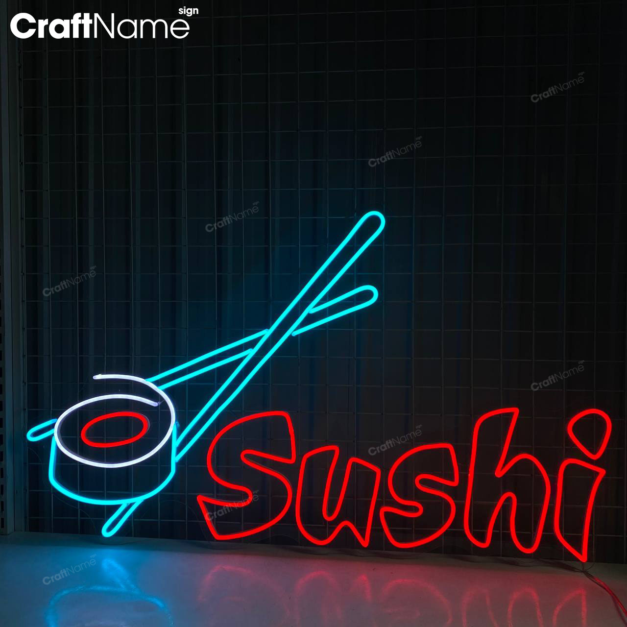 Sushi Neon Sign Sushi Restaurant Decor - Craft Name Sign