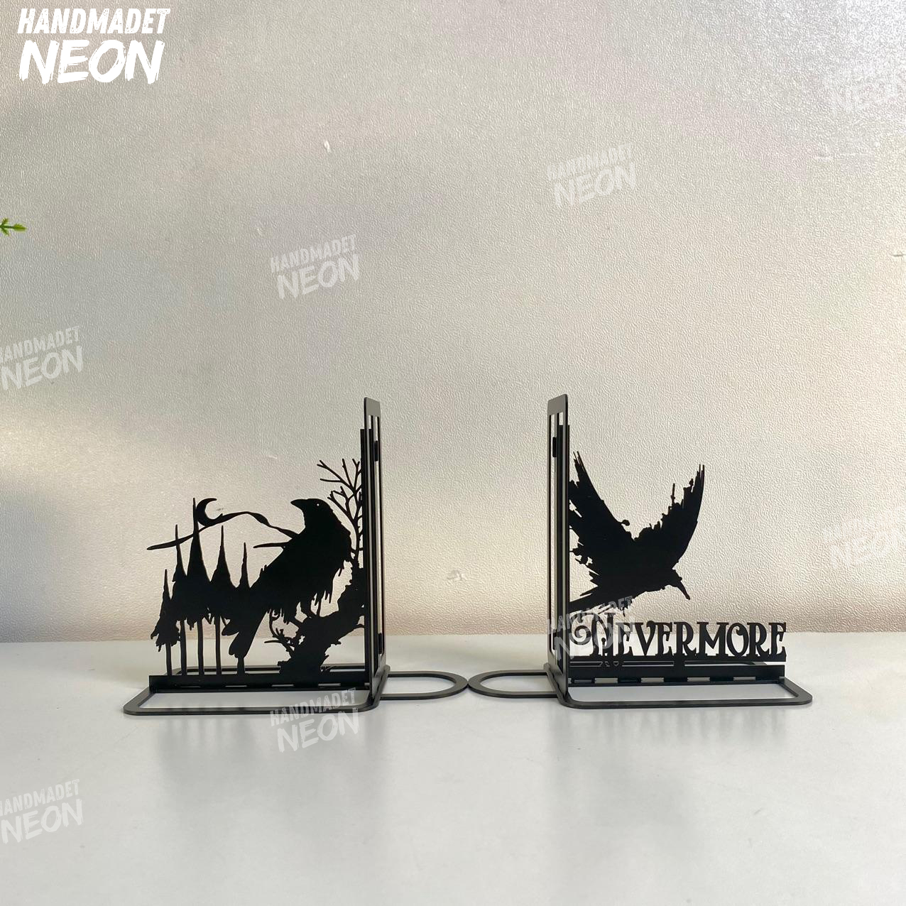 Custom Raven Metal Bookends – HandmadeT Neon Sign