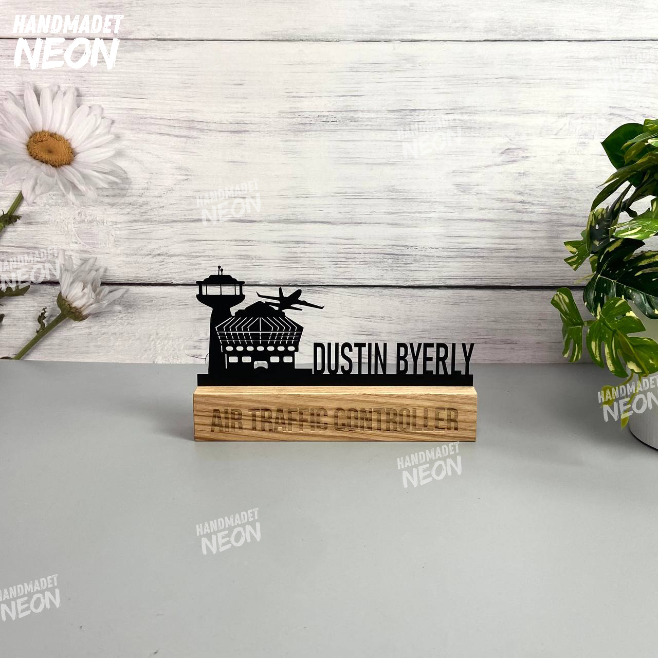 Custom Air Traffic Controller Desk Name Plate – HandmadeT Neon Sign