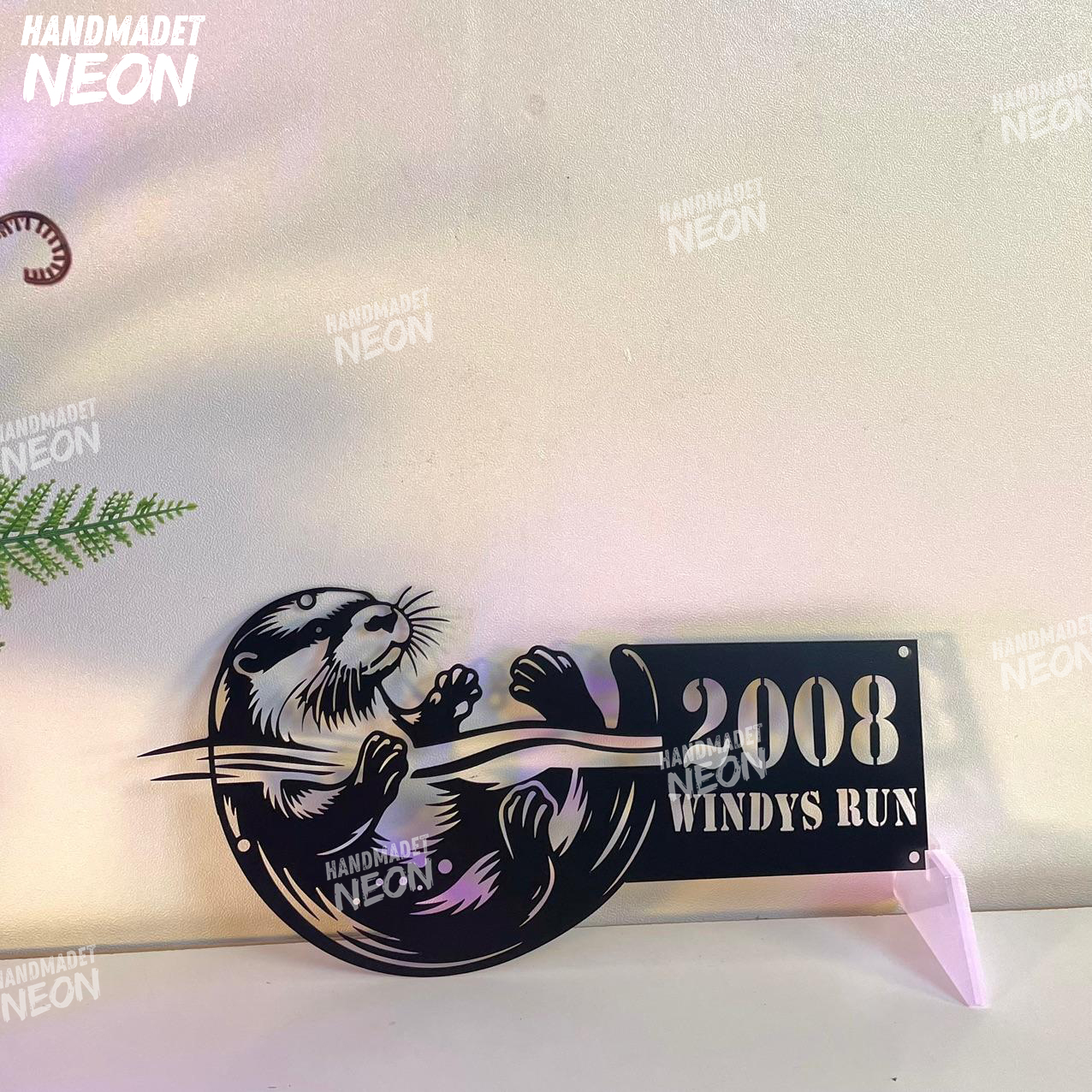 Personalized Otter House Number – HandmadeT Neon Sign