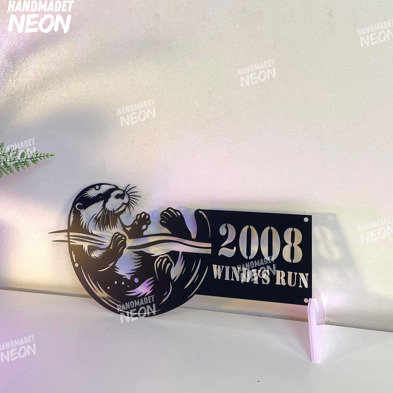 Personalized Otter House Number – HandmadeT Neon Sign