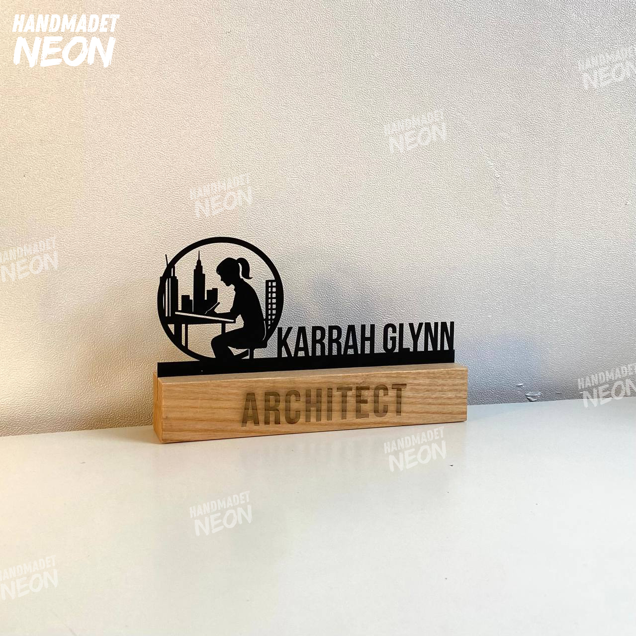 Custom Architect Desk Name Plates – HandmadeT Neon Sign