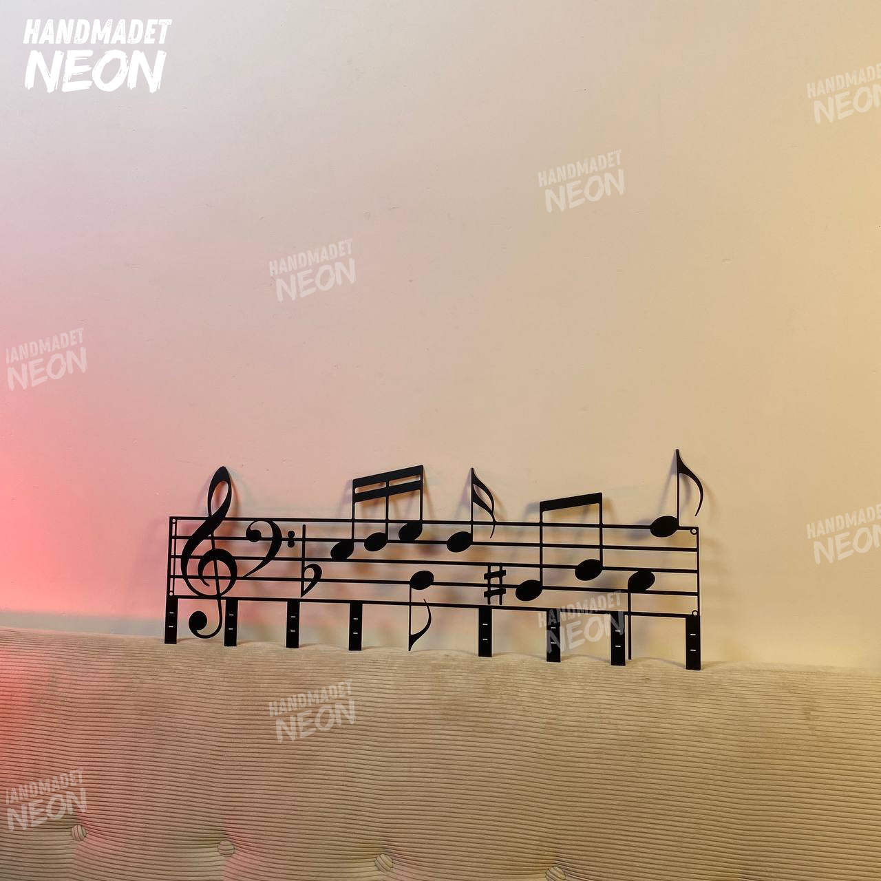 Custom Musical Notes Coat Rack Key Holder Wall Hanger – HandmadeT Neon Sign